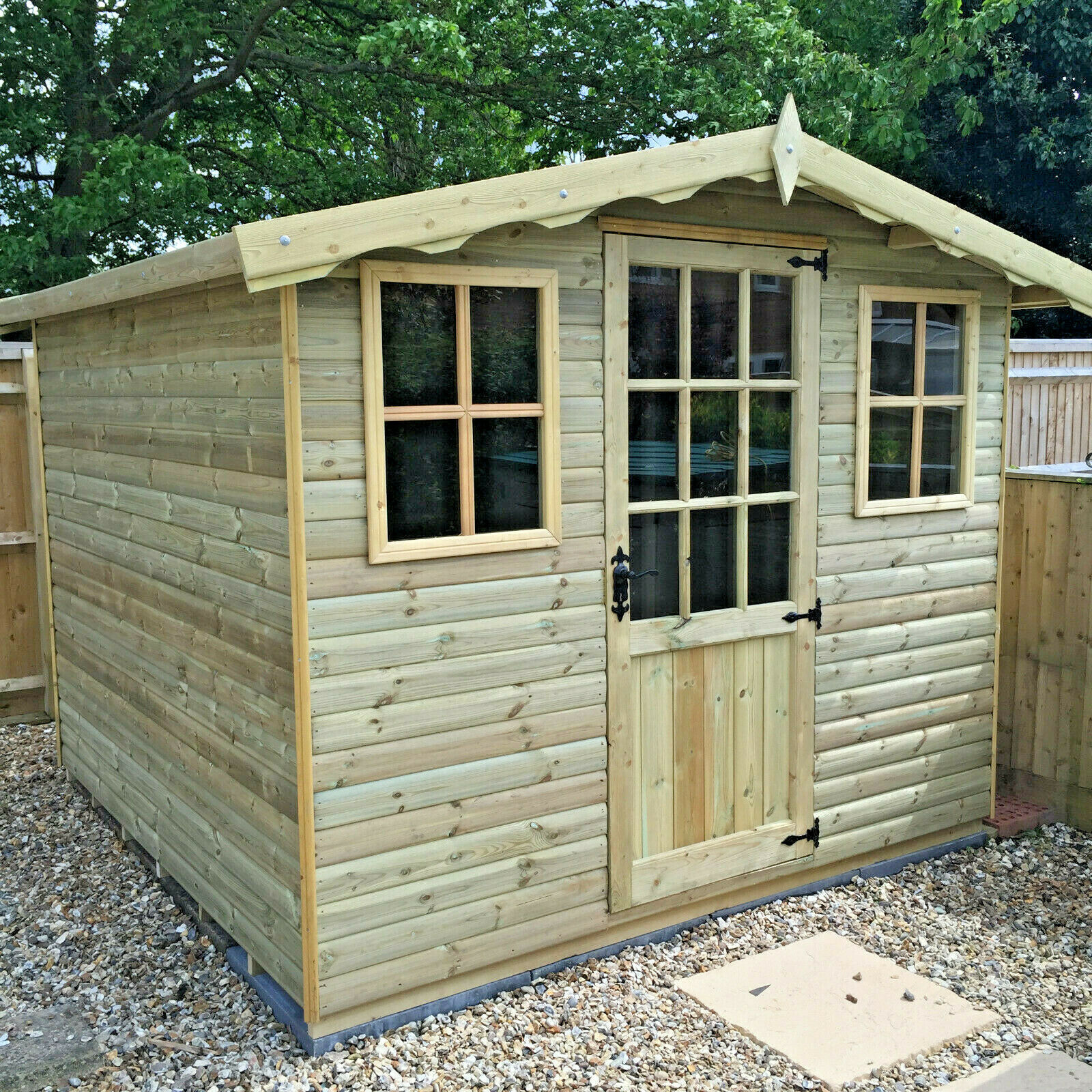 summer house forest garden room shed t&g loglap treated man cave ...